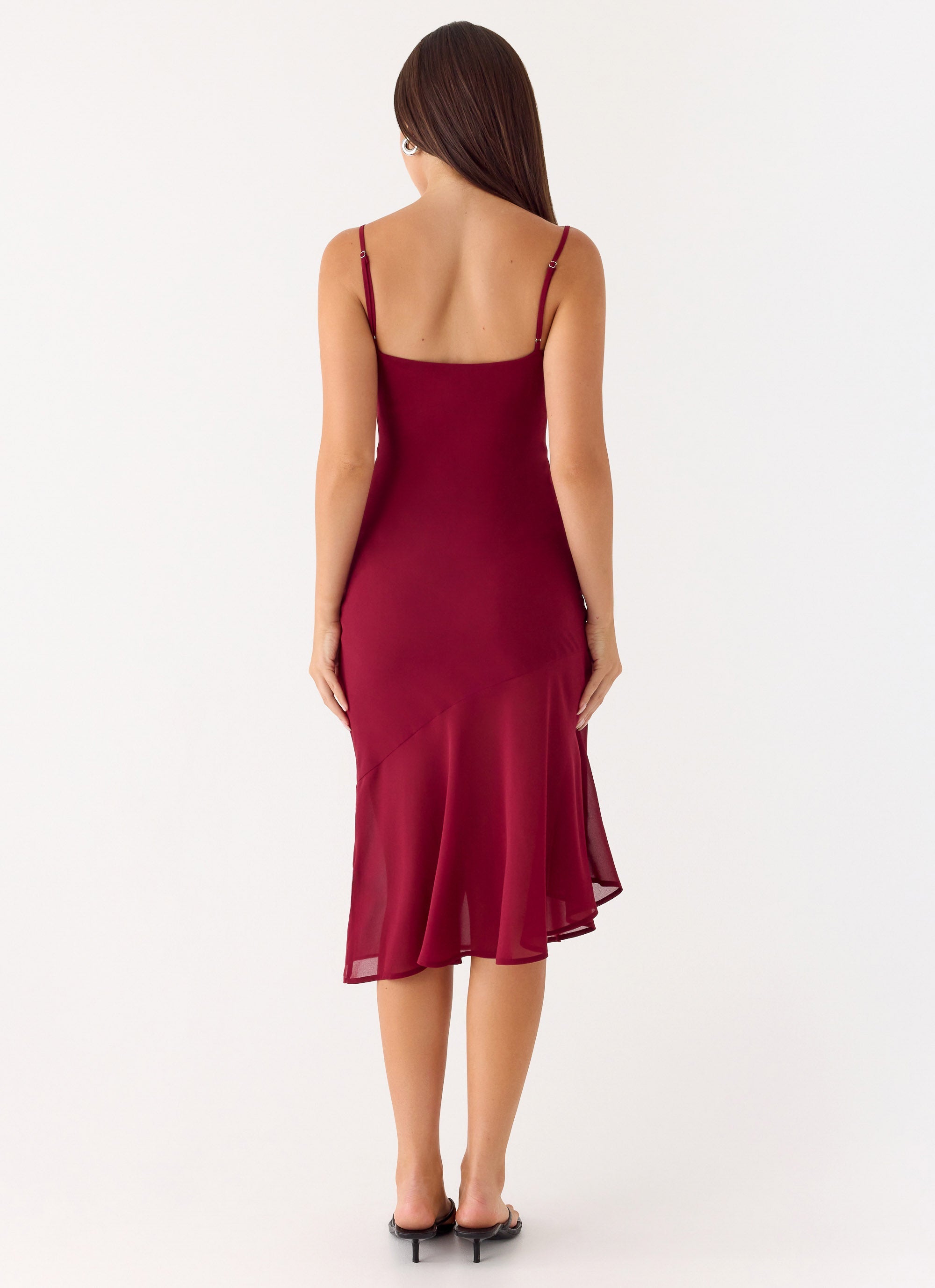 Anne Midi Dress - Deep Red – Peppermayo Canada
