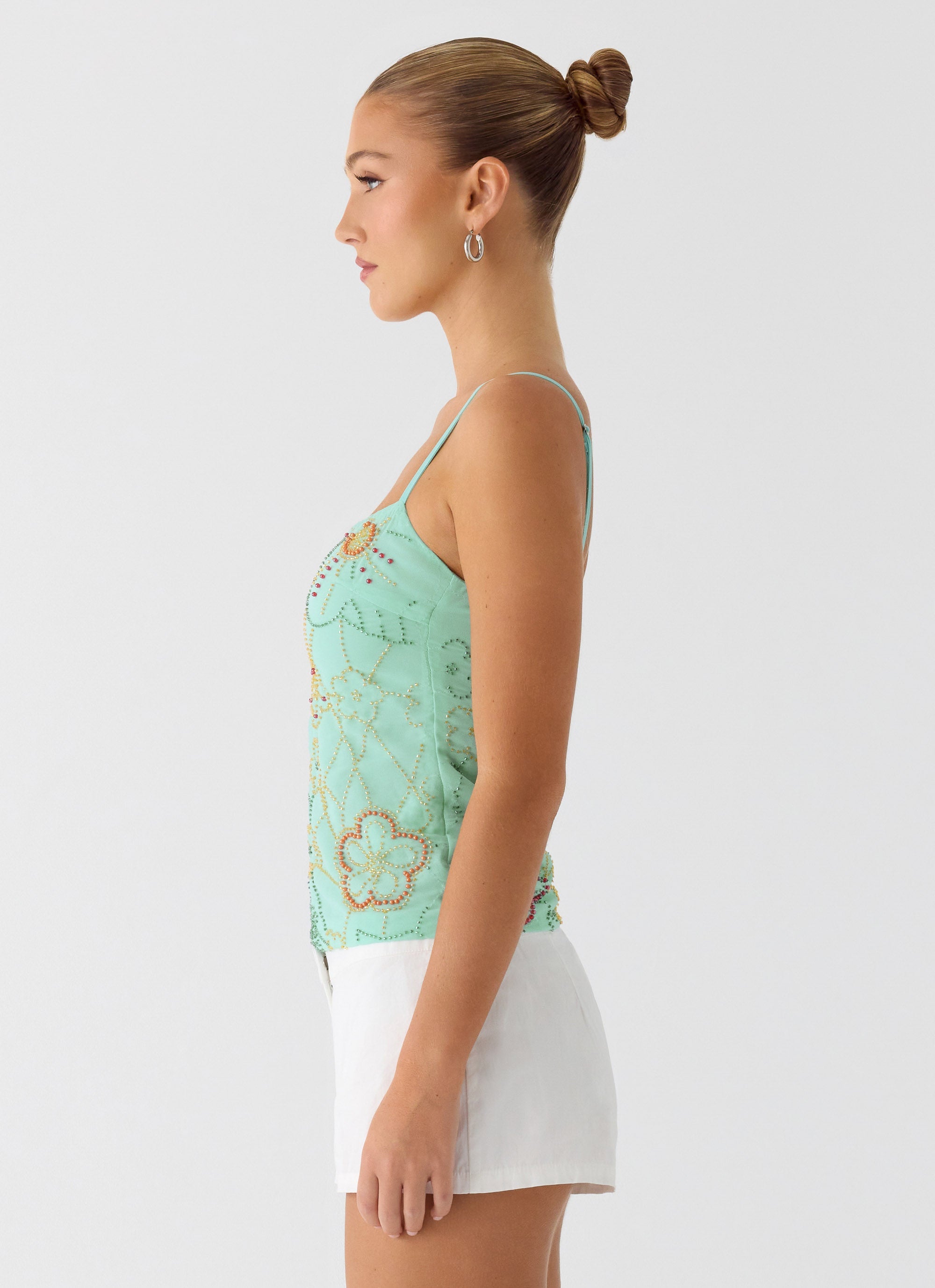 Be Alright Beaded Top - Turquoise – Peppermayo Canada