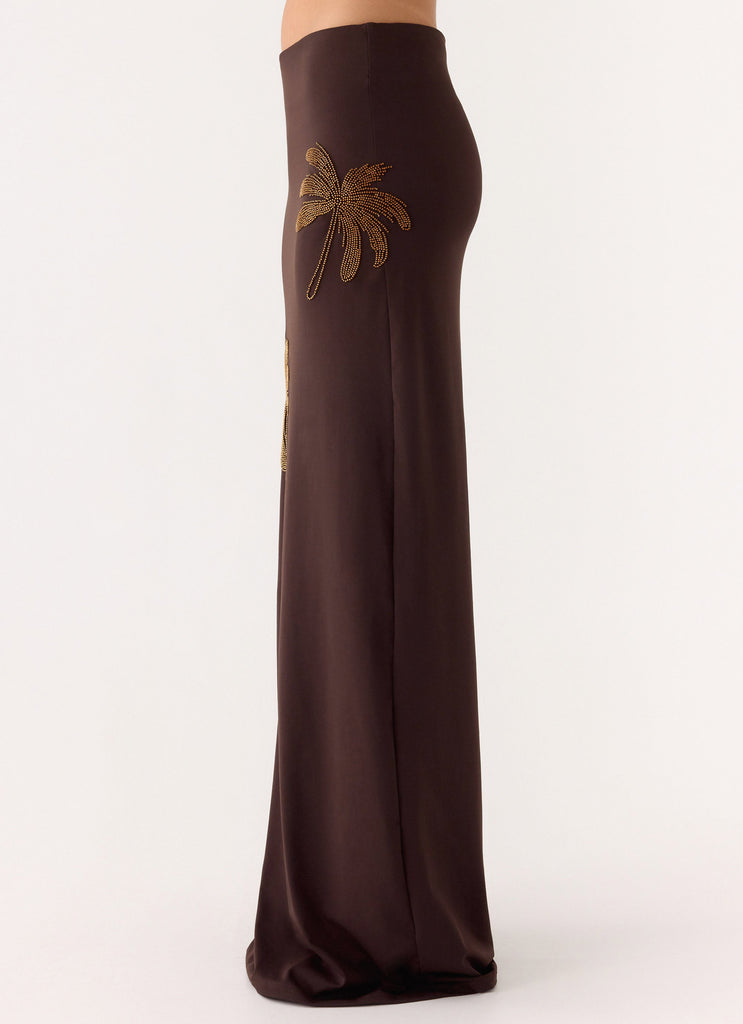 Brienne Beaded Maxi Skirt - Chocolate – Peppermayo Canada