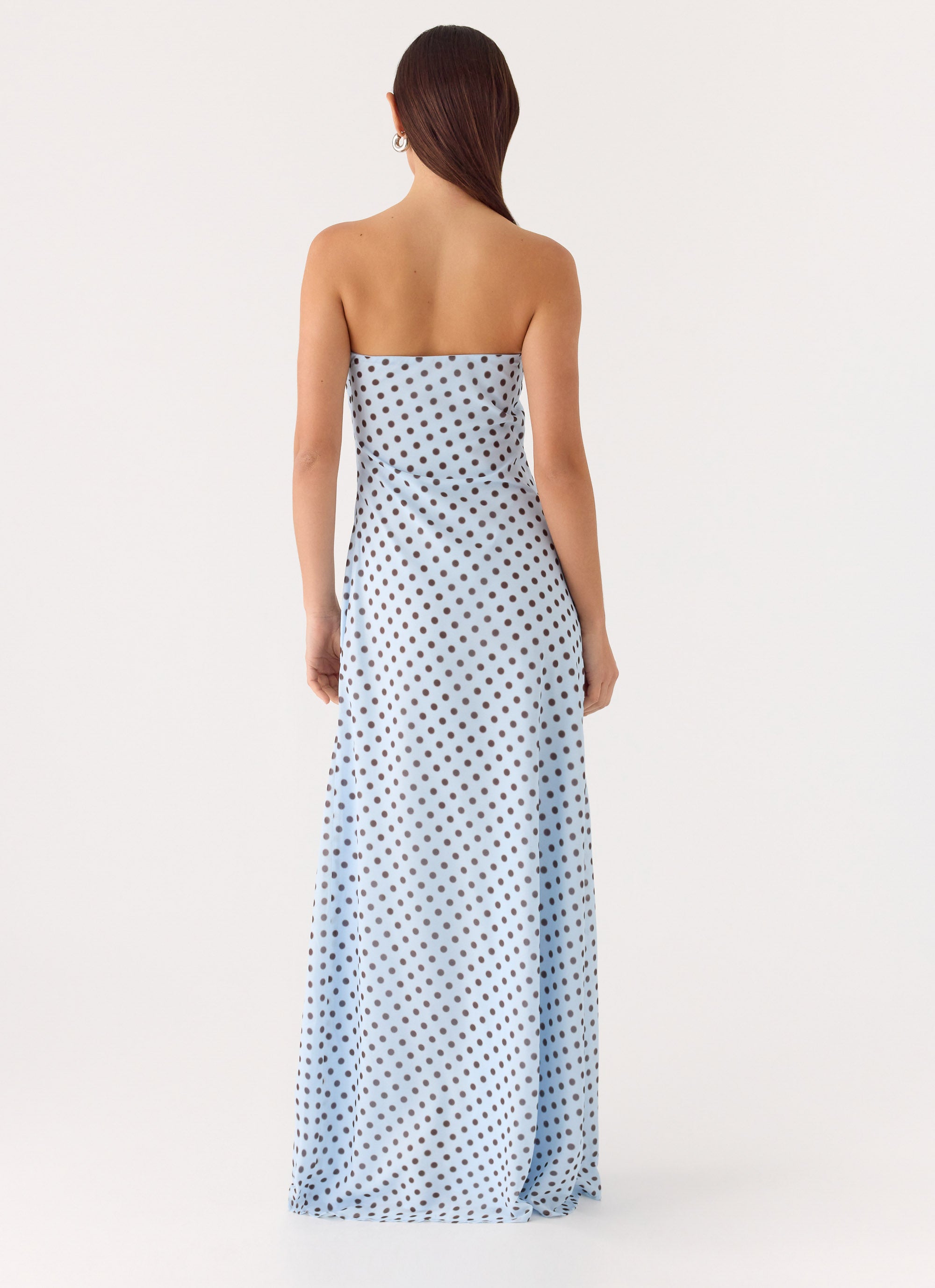 Chaniva Maxi Dress - Blue Mocha Dot – Peppermayo Canada