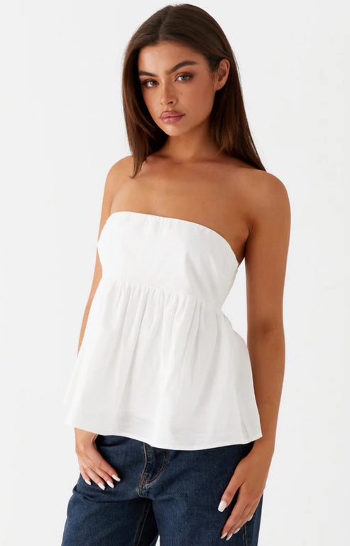 Eden Strapless Maxi Dress - Blue – Peppermayo Canada