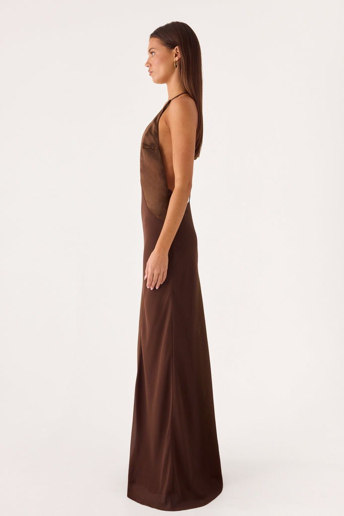 Ellopez Maxi Dress - Chocolate – Peppermayo Canada