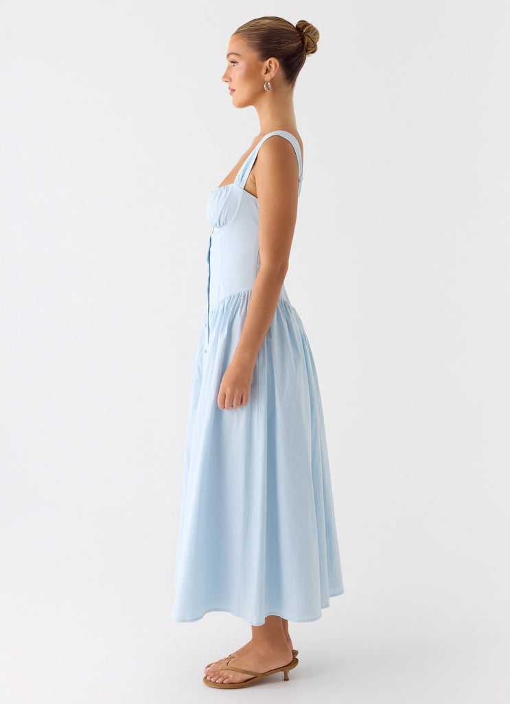 Emmalina Midi Dress - Blue – Peppermayo Canada