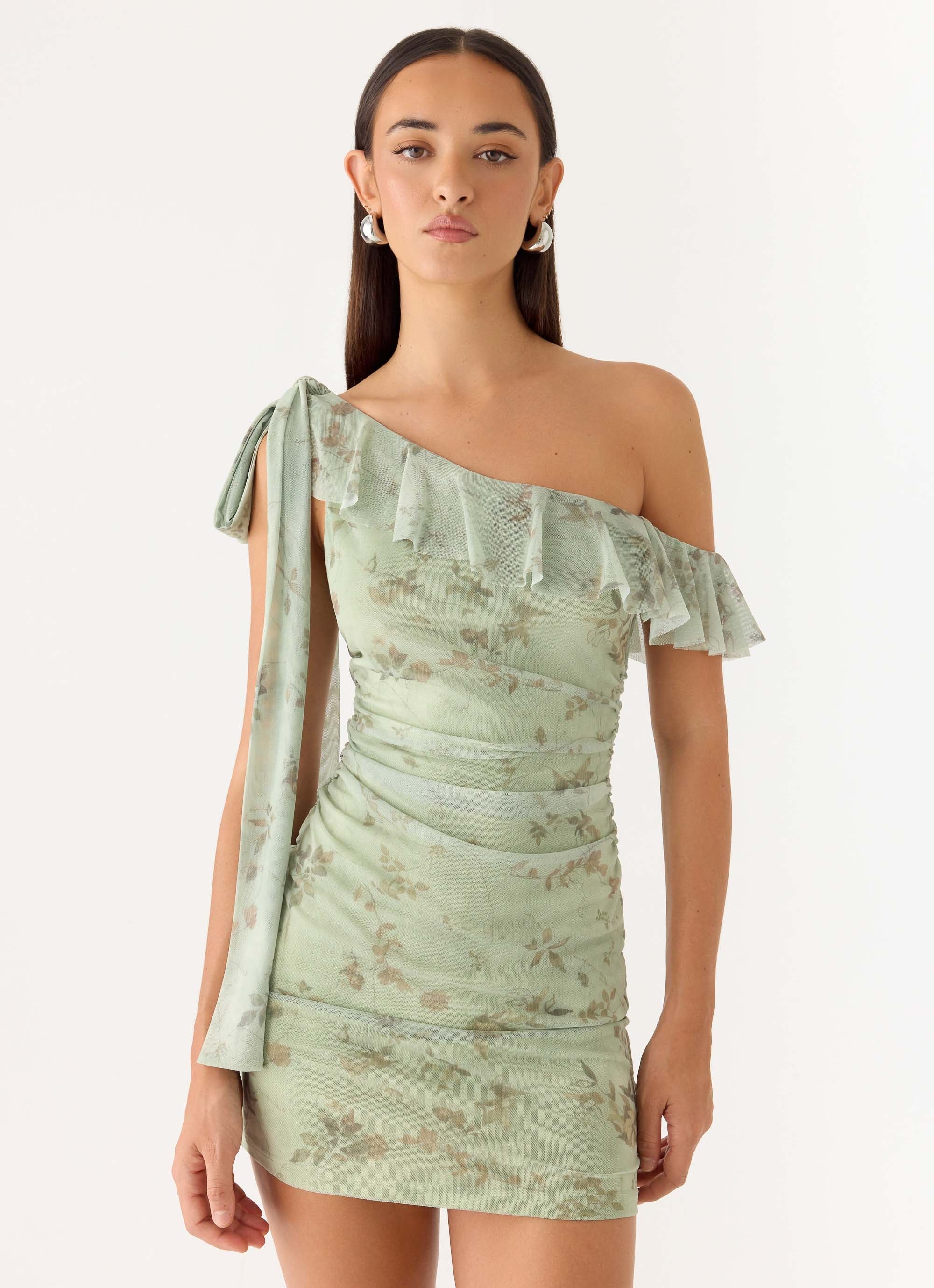 Hidden Gesture Mini Dress - Wispy Fern – Peppermayo Canada