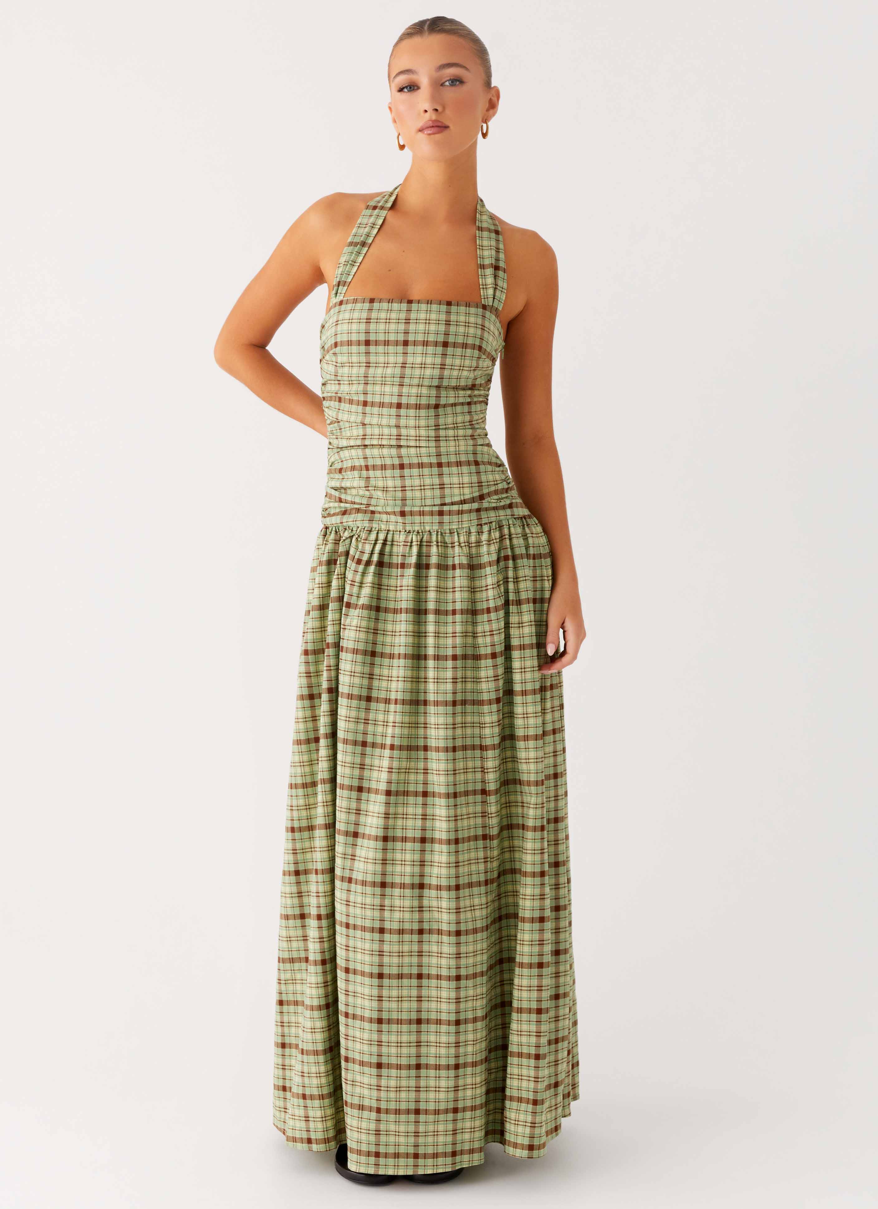 Lilith Maxi Dress - Forest Plaid – Peppermayo Canada