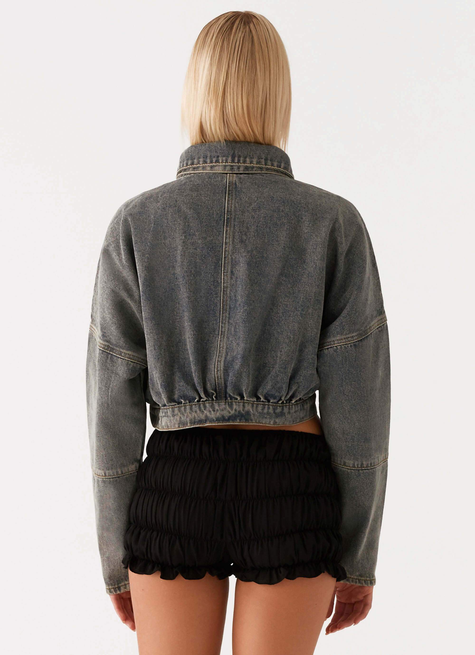 Lilith Boxy Denim Jacket - Vintage Wash – Peppermayo Canada