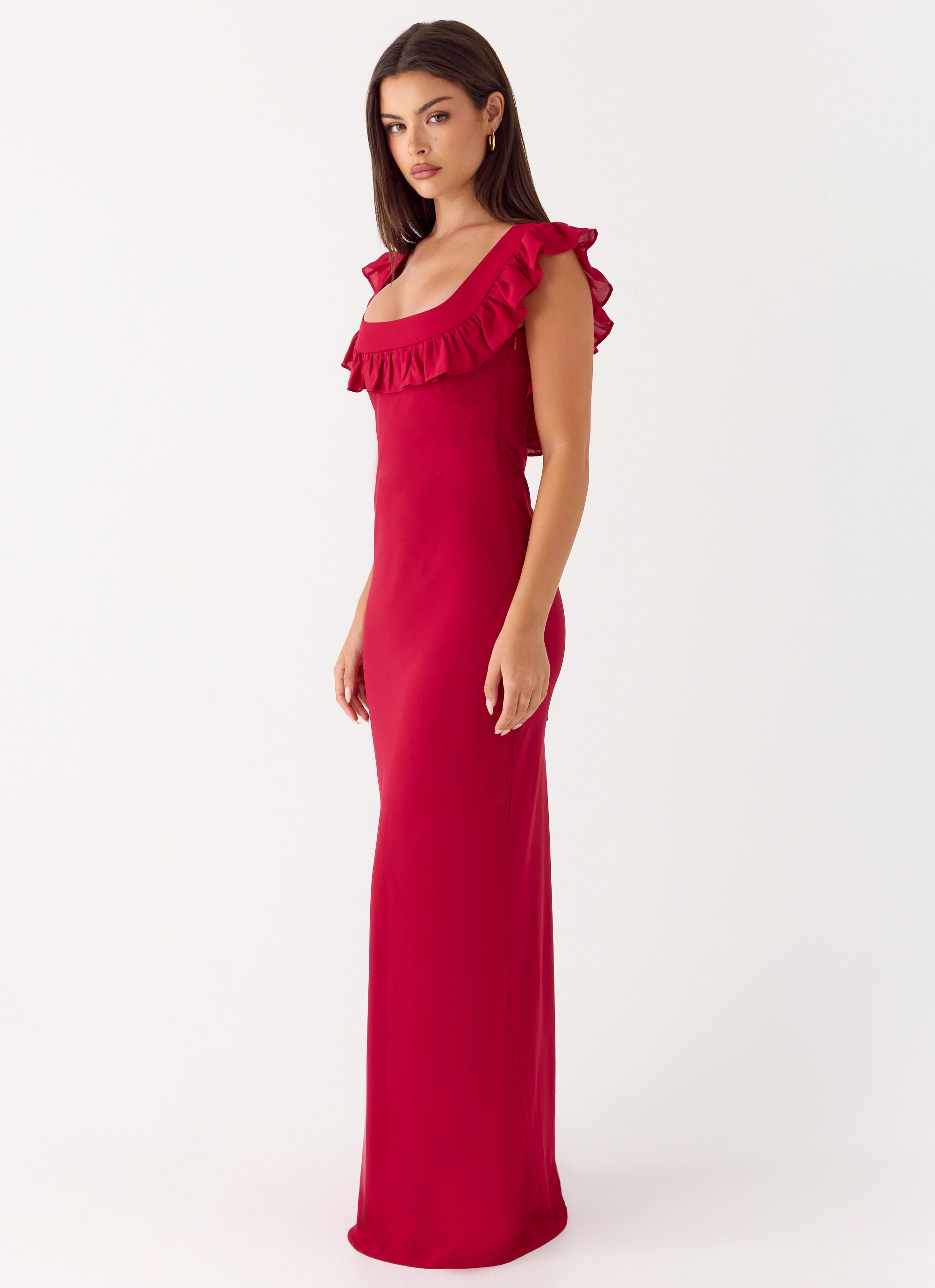 Malina Maxi Dress - Deep Red – Peppermayo Canada