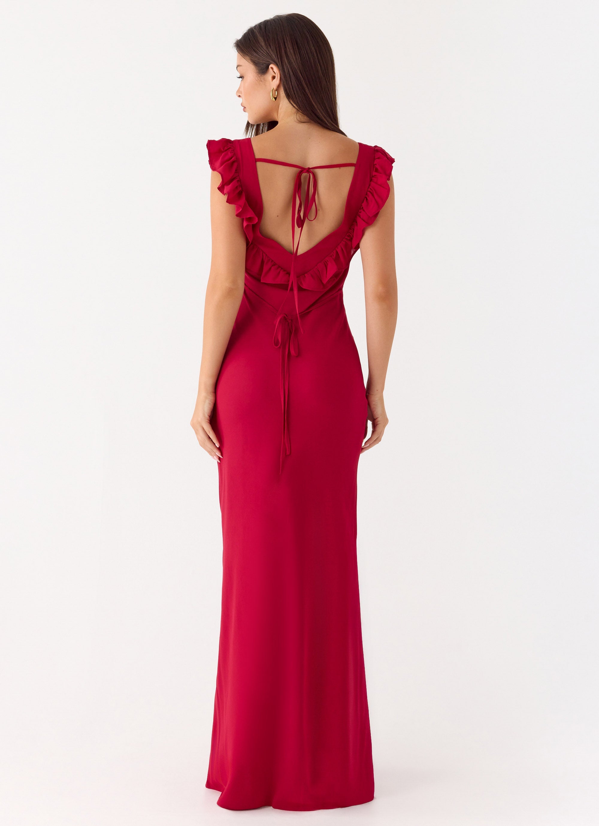 Malina Maxi Dress - Deep Red – Peppermayo Canada