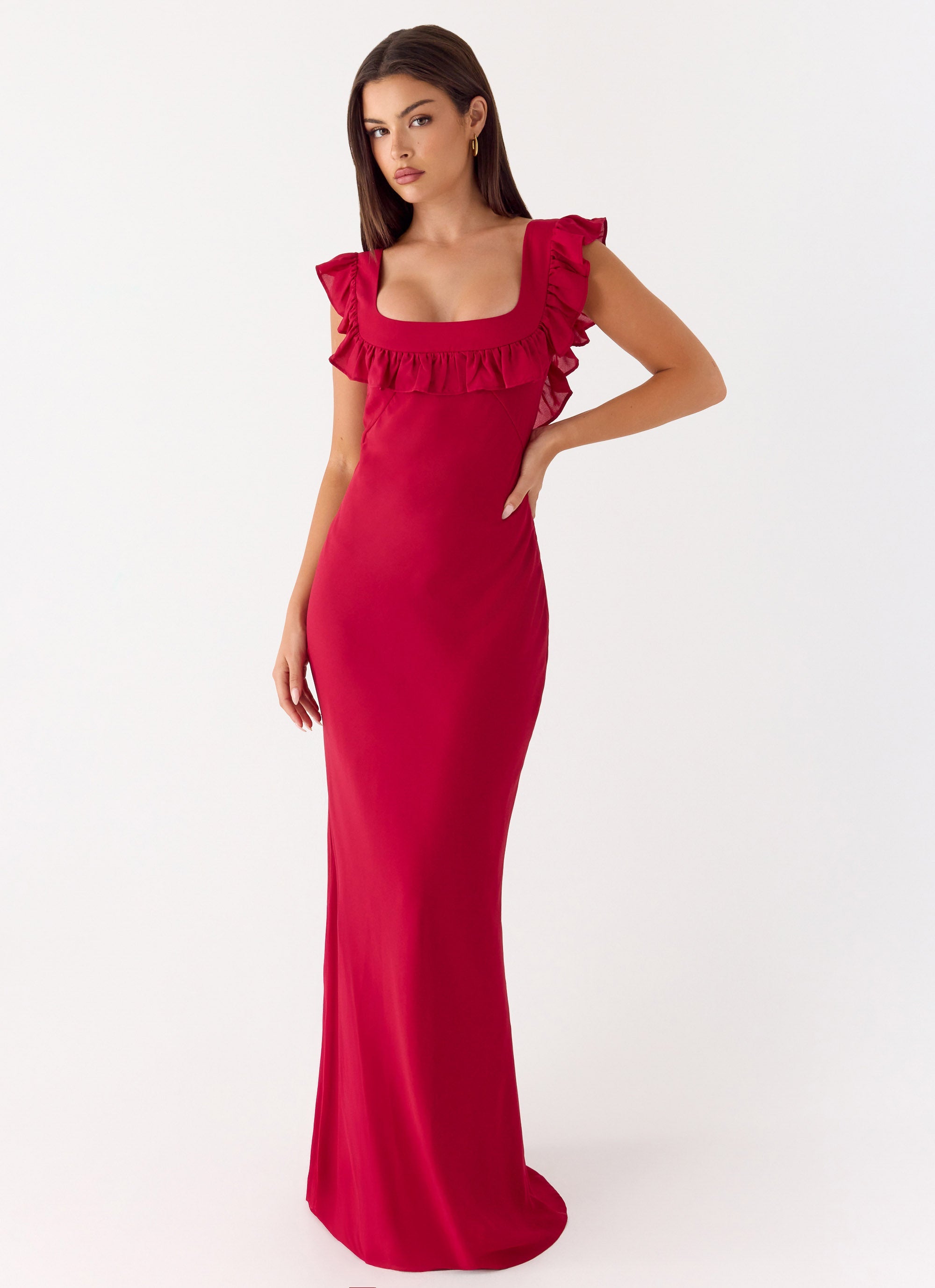 Malina Maxi Dress - Deep Red – Peppermayo Canada