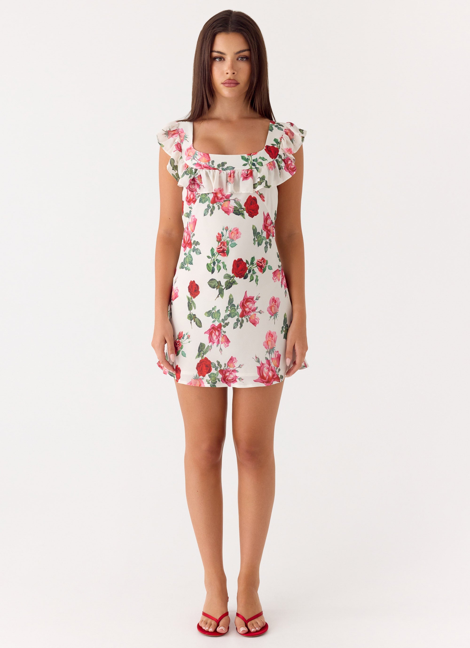 Malina Mini Dress - Ivory Bloom – Peppermayo Canada