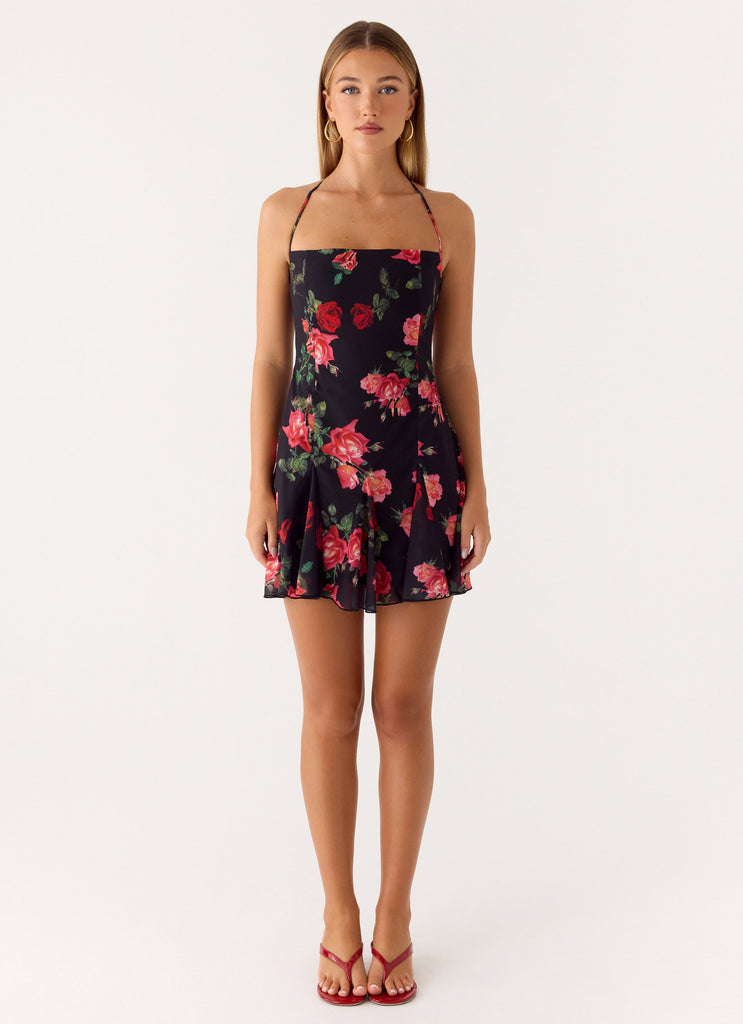 Nikyta Mini Dress - Midnight Bloom – Peppermayo Canada