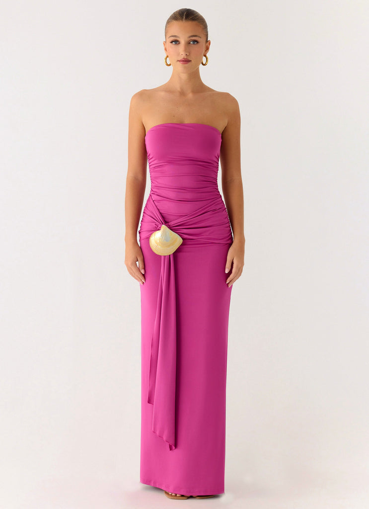 Party After Party Shell Maxi Dress - Fuchsia – Peppermayo Canada