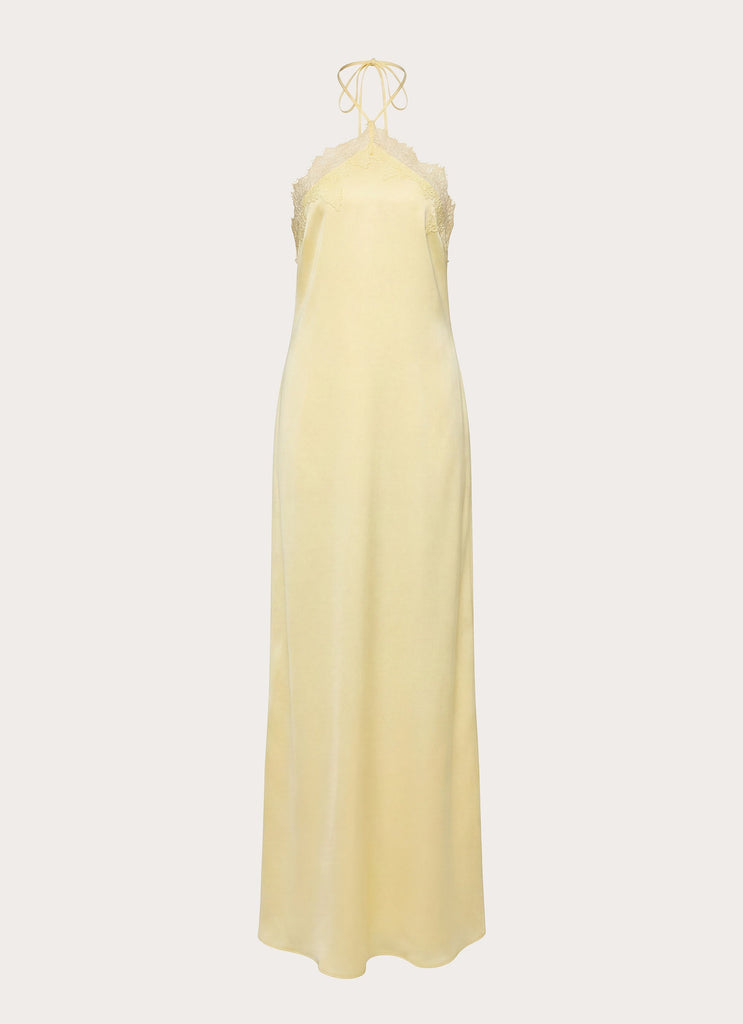 Samaria Halter Maxi Dress - Yellow – Peppermayo Canada