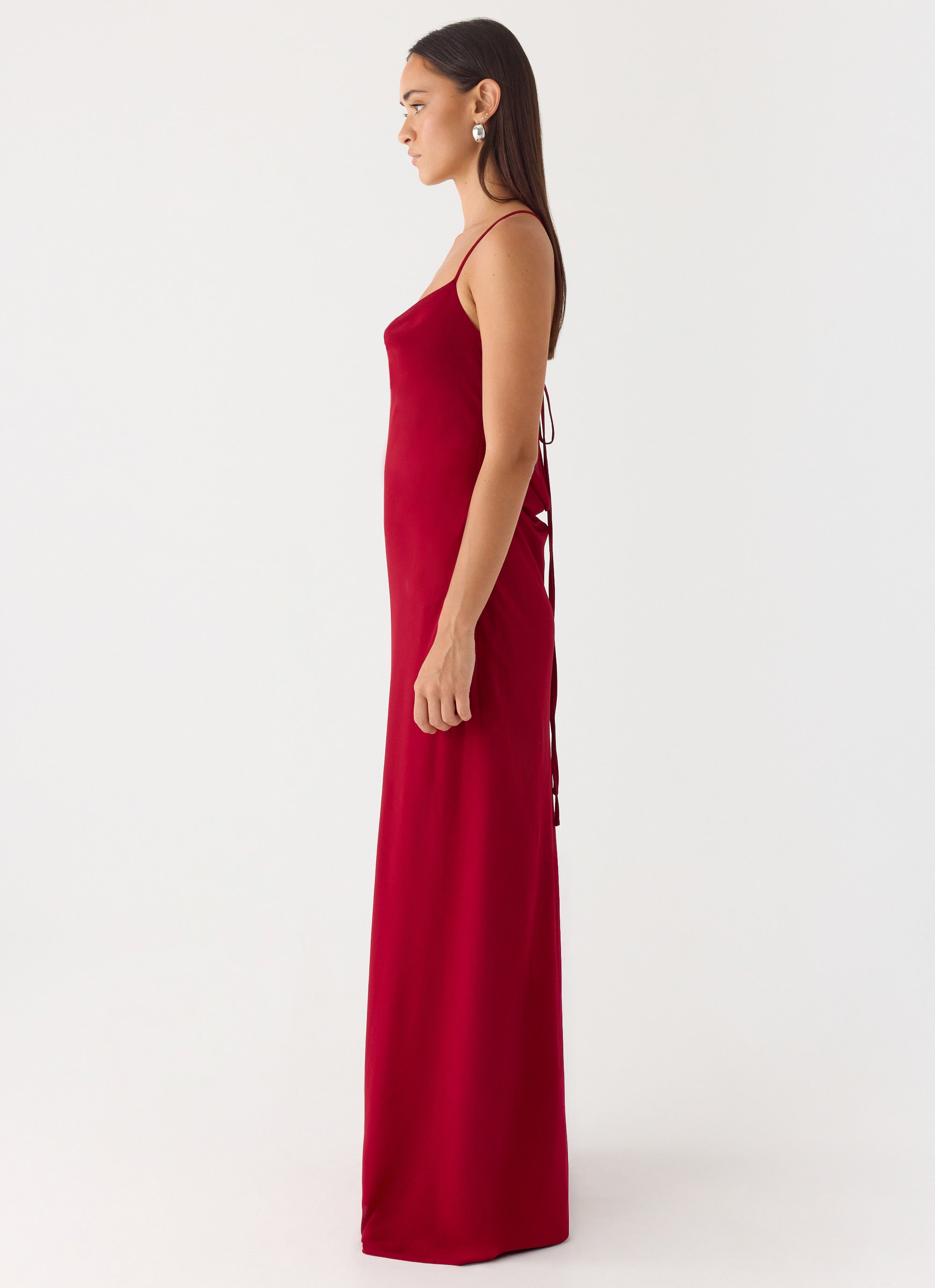 Saria Maxi Dress - Deep Red – Peppermayo Canada