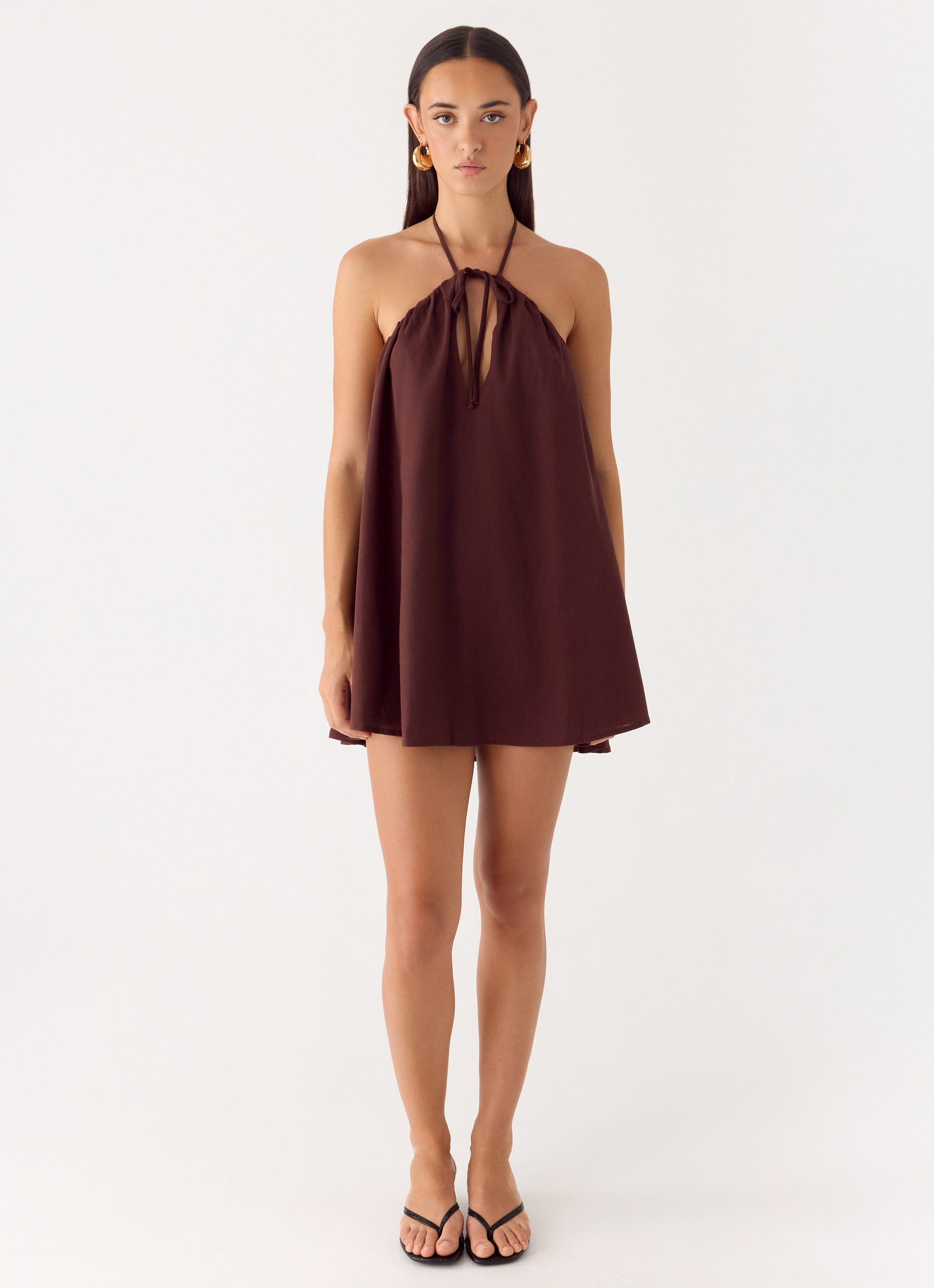 Soft Breeze Mini Dress - Chocolate – Peppermayo Canada