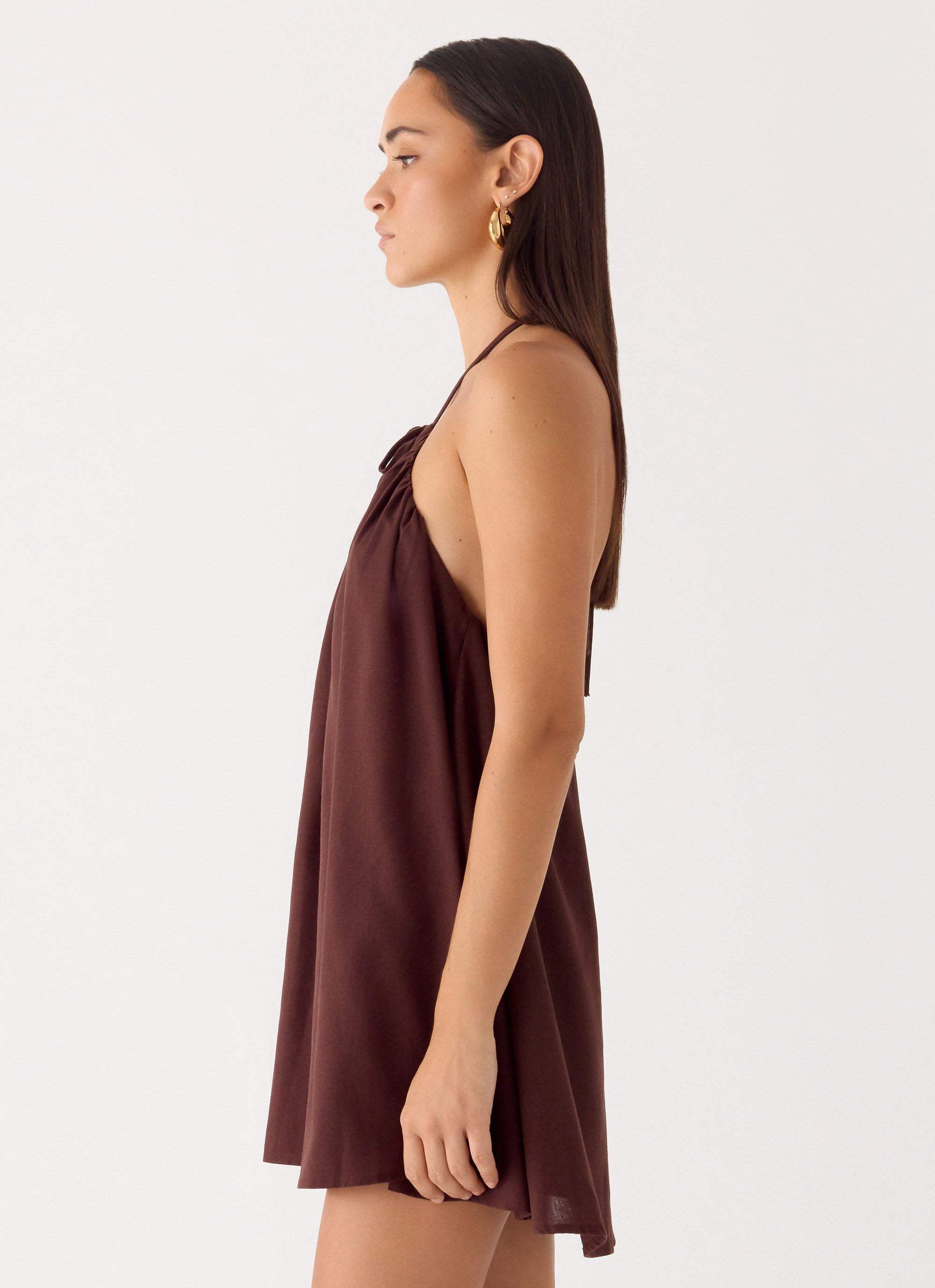 Soft Breeze Mini Dress - Chocolate – Peppermayo Canada