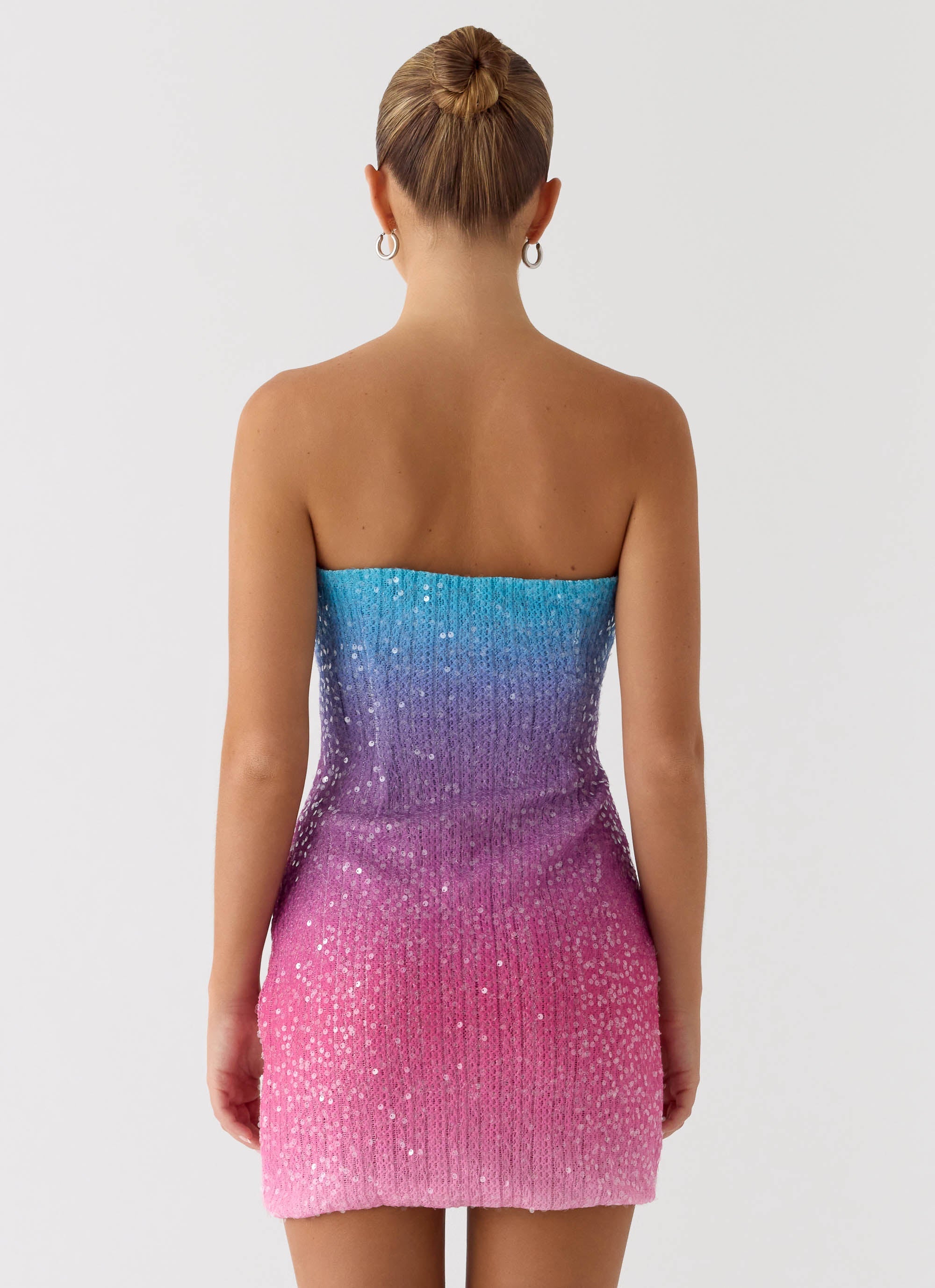 Step Closer Sequin Knit Mini Dress - Disco Ombre – Peppermayo Canada