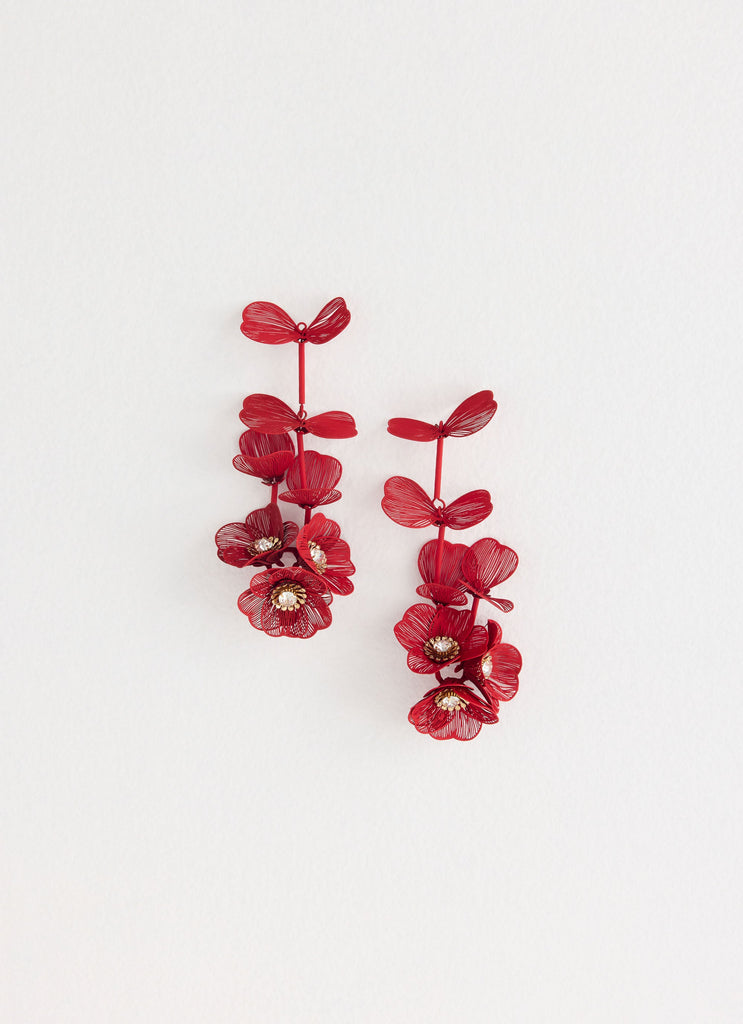 Venetta Earrings - Red – Peppermayo Canada