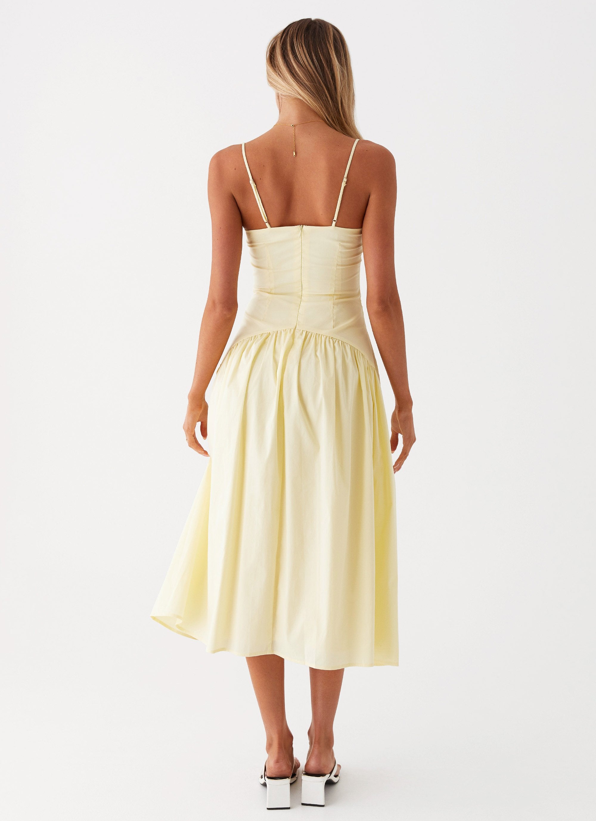 Yvette Corset Midi Dress - Yellow – Peppermayo Canada